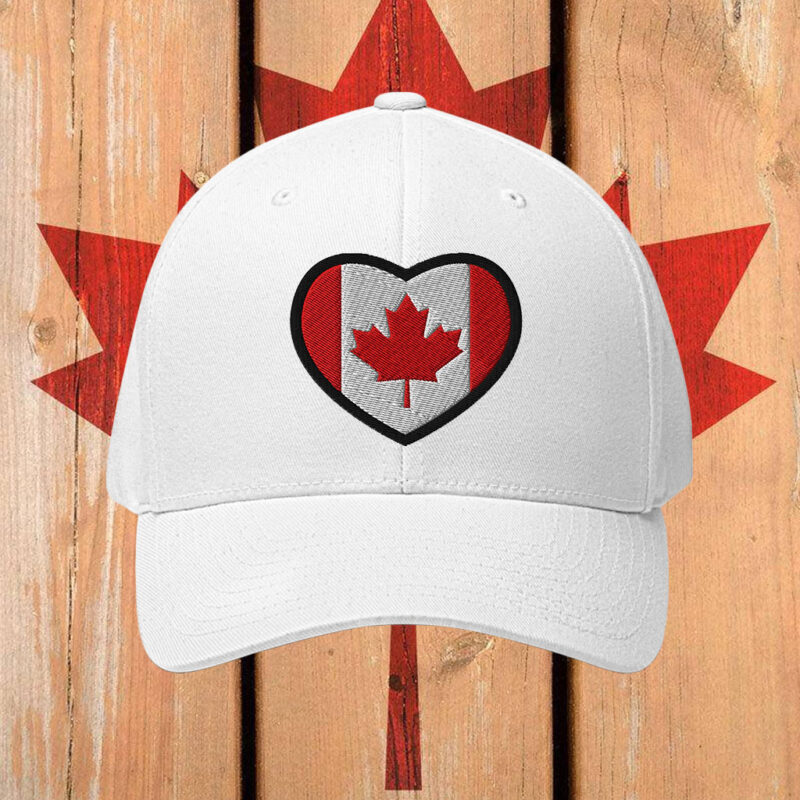 Canadian Heart Flag Hat - Elbows Up Canada
